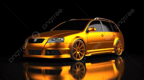 Illustration Of Modified Sedan Wagon In 3d Render Background Car Rim