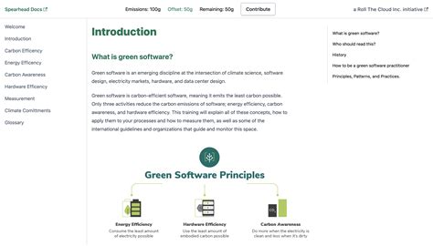Add Emissions Reporting And Optional Button To Contribute To Offset In