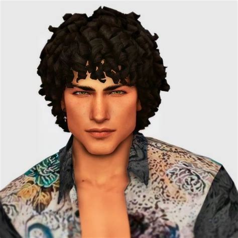 Sims 4 Custom Content Curly Hair Male Liquidmsa