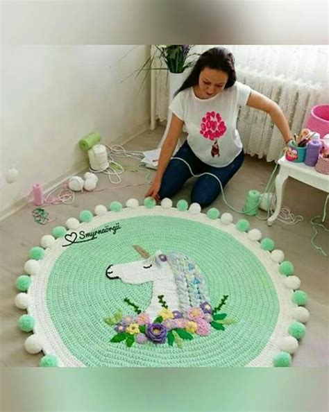 Crochet Unicorn Blanket On Chair How To Crochet A Unicorn Rug