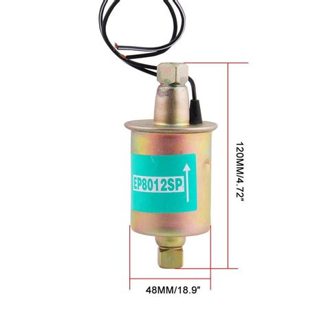 Automotive 12v Electronic Fuel Pump White Zinc Low Grandado