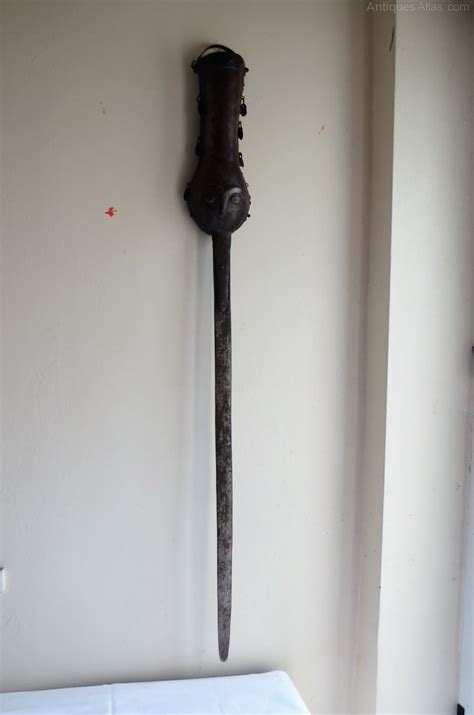 Antiques Atlas 18thc Steel Pata Sword Decorated With A Face