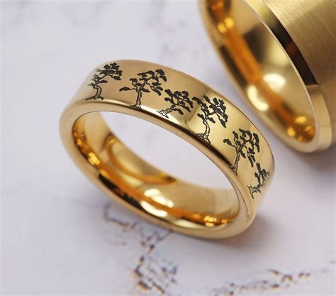 Bonsai Tree Wedding Band Japanese Tree Wedding Ring Bonsai Tree Good