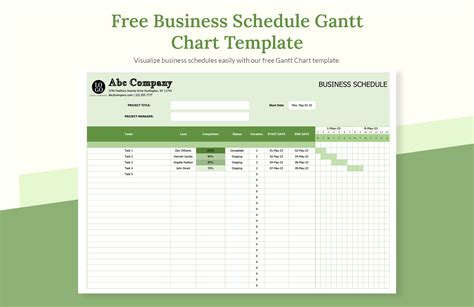 Work Schedule Chart