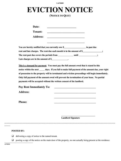 Squatter Eviction Notice Template