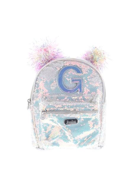 Justice Silver Backpack Stylish Accessories