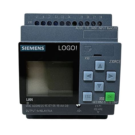 Plc Logo 8 Di8 Do A Ac 230v Siemens 6ed1052 1fb08 0ba1 Electrocable