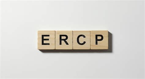 Wooden Blocks Spelling Ercp On White Background Stock Illustration Illustration Of Minimal