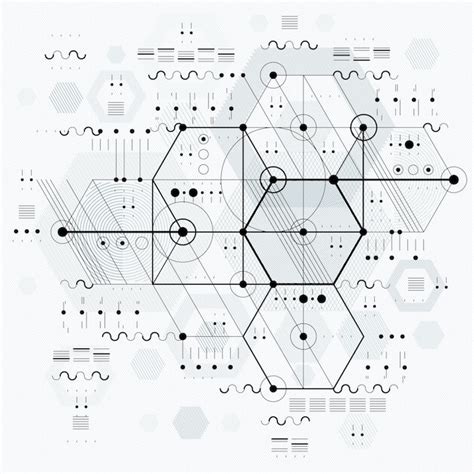 Premium Vector Technical Plan Engineering Draft Vector Drawing Of