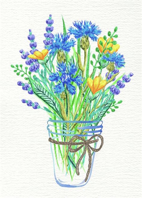 Wildflower Bouquet Drawing