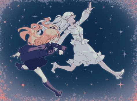 Raingarita Highres Official Art 2girls Black Shirt Black Skirt