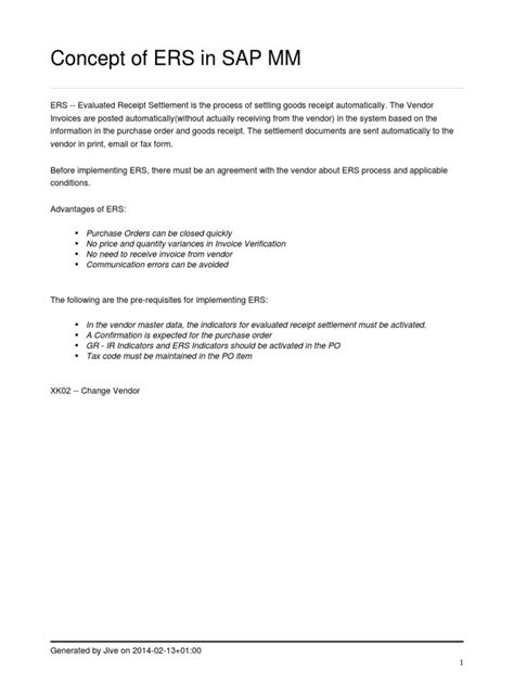 An In Depth Guide To Evaluated Receipt Settlement Ers Configuration