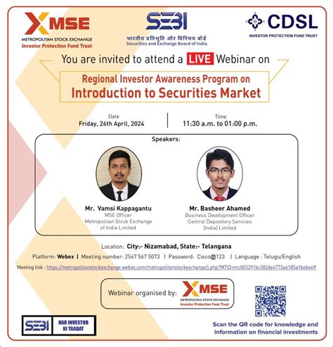 Investor Awareness Program On Securities Market Basheer Ahamed