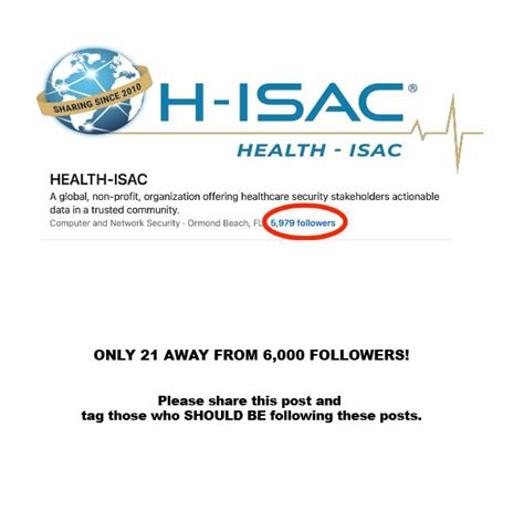 Health Isac On Linkedin Healthcare Htm Healthit
