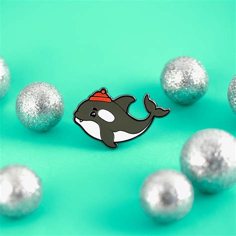 Whale Enamel Pin Etsy