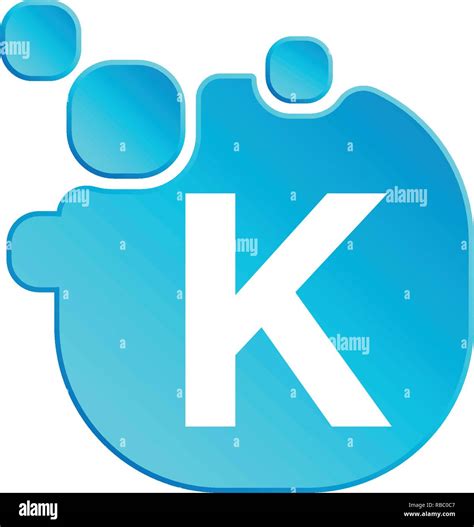 Letter K Bubble Logo Template Or Icon Vector Illustration Isolated