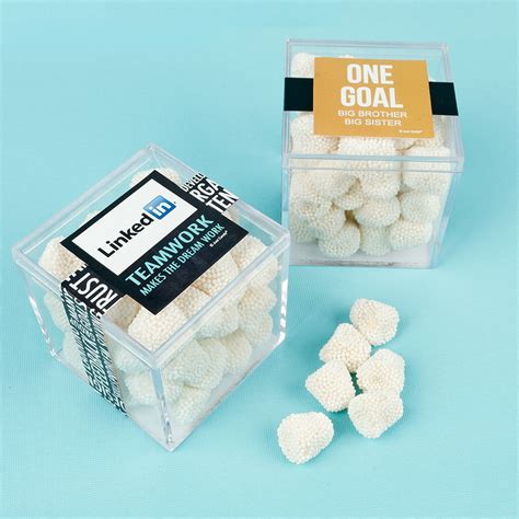 Personalized Business Teamwork Just Candy® Favor Cube With Jelly Belly Gumdrops