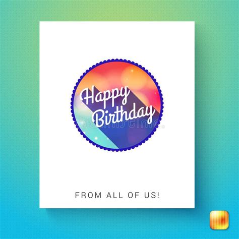 Plantilla Circular De La Insignia Con El Texto Del Feliz Cumpleaños