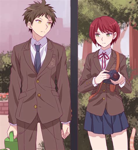 Hinata Hajime And Koizumi Mahiru Danganronpa And 1 More Drawn By