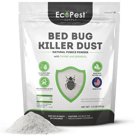 Bed Bug Killer Dust 1 Lb Natural Pumice Powder With Thyme And Geran