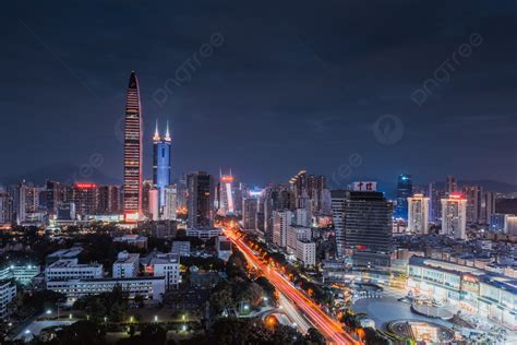 Shenzhen Luohu District Gemini Background Shenzhen Landmark Skyline