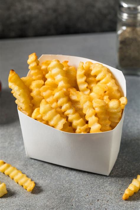 Homemade Crinkle Cut French Fries Stock Image Image Of American French 379736475