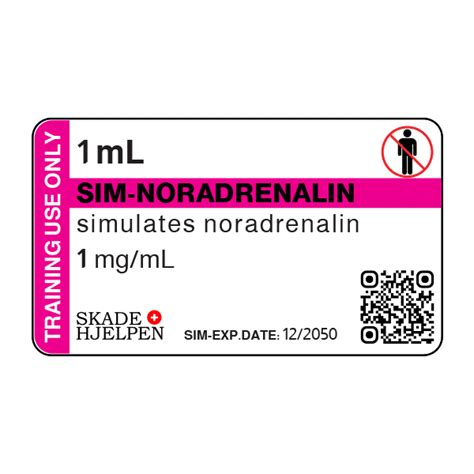 Noradrenalin 1mgml 1ml Label 16stk Skadehjelpenno