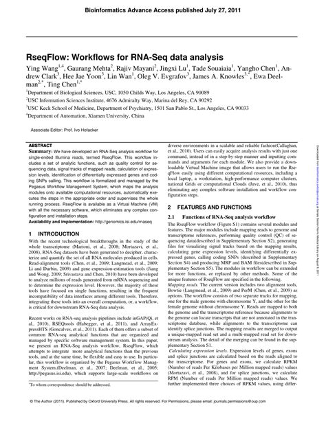 Pdf Rseqflow Workflows For Rna Seq Data Analysis