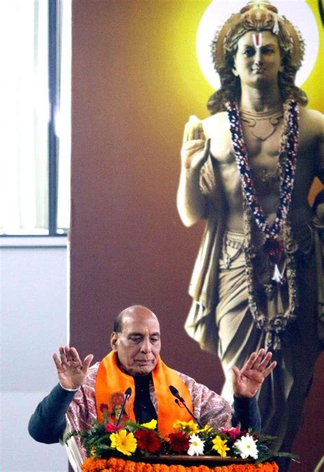 Defence Minister Rajnath Singh With Vishva Hindu Parishad Vhp International Working President