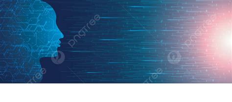 Digital Circuit Forming Human Face On Binarycoded Background Vector Information Concept