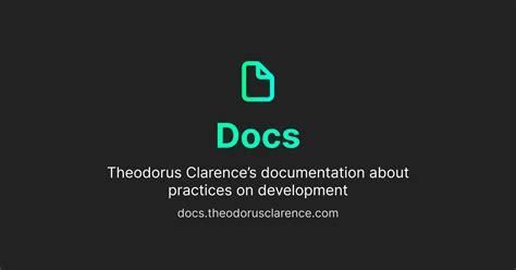 Theodorusclarence Theodorus Clarence GitHub