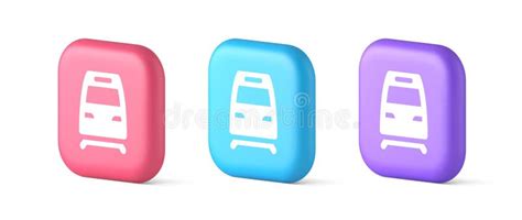 Train Railway Subway Locomotive Button Rail Passenger Transportation