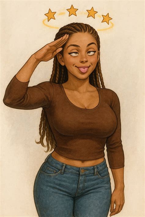 Dizzy Girl Seeing Stars Standing At Attention By Gggtttttggfff On