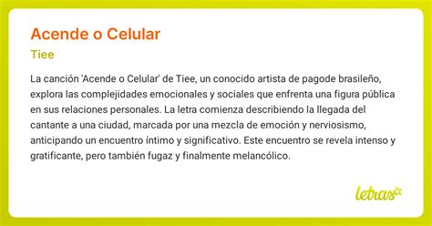 Significado De La Canción Acende O Celular Tiee Letrascom