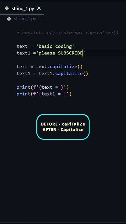 Capitalize String Method Day 547 Of String Methods Coding Python