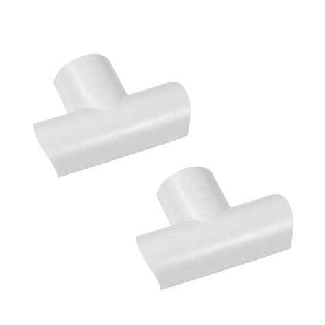 D Line Semi Circular Trunking Accessory Equal Tee Clip Over White 30x15mm Homefix Diy