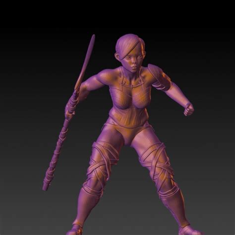 3d Printable Female Warrior Rpg By Master