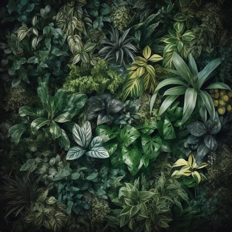 Premium Photo Plant Background With A Diverse Range Of Plants