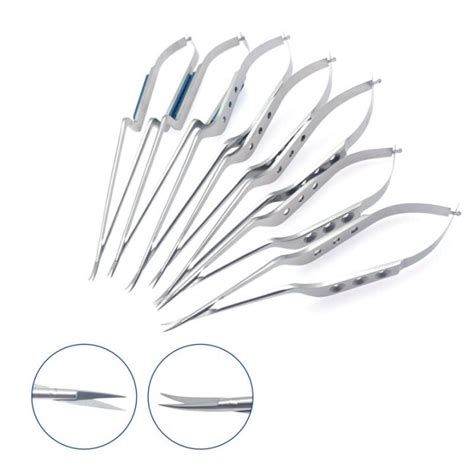 Stainless Steel Micro Scissors Straight Curved Blade Micro Scissors