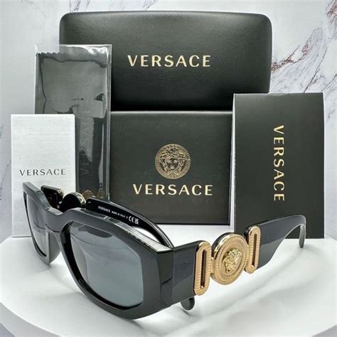 Versace Sunglasses Black Gold Medusa
