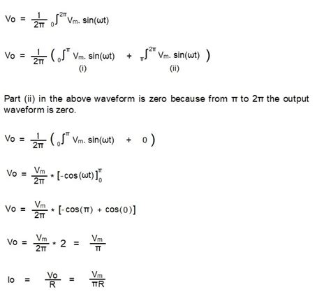 Half Wave Rectifier Formulas With Derivation Mango Engineer