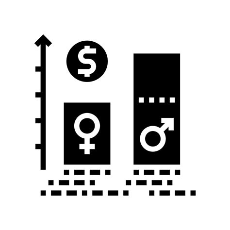 Gender Wage Gap Feminism Woman Glyph Icon Vector Illustration 24131186