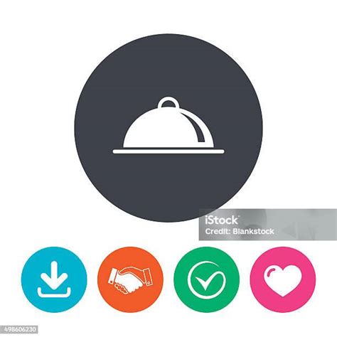 음식 플래터 제공량의 팻말 아이콘크기 테이블 설정 2015년에 대한 스톡 벡터 아트 및 기타 이미지 2015년 그릇 기하 도형 Istock