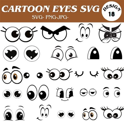 Pacote Eyes Svg Emoji Olhos Svg Emoticon Svg Rosto Svg Emoji Olhos