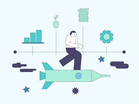 Premium Vector A Cartoon Drawing Of A Man Standing On A Platform With