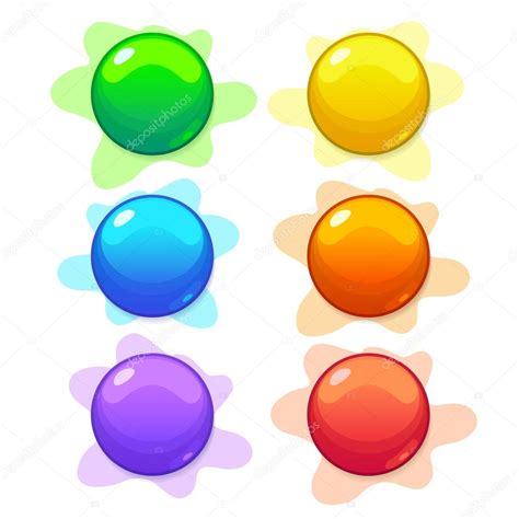 Vector Illustration Interface Buttons Set For Games Or Apps Stock