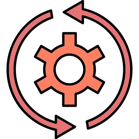 System Update Generic Thin Outline Color Icon