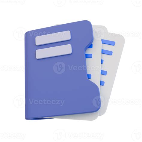3d Minimal Document File Icon File Archive Document Folder With