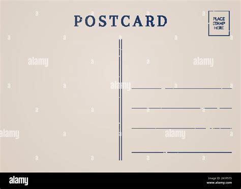 Postcard Background Template Postal Card Back Design Stock Vector Image And Art Alamy