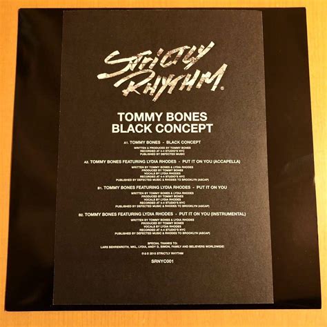 Yahoo オークション 美品 Tommy Bones Black Concept 12inch Francoi